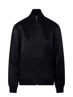 Gucci Monogram Zip-up Sweatshirt - Black