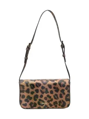 POCHE PARIS Leopard-print Crossbody Bag - Brown