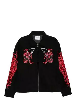 WARREN LOTAS Graphic-embroidered Jacket - Black