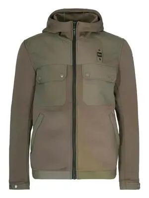 BLAUER. Hooded Jacket With Front Flap Pockets - Green