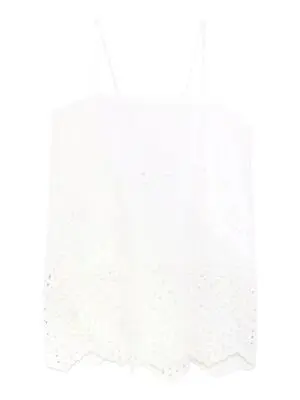 BAMBAH Eyelet Tank Top - White