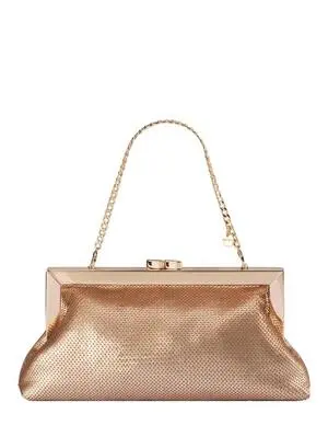 OLGA BERG Zephyr Sequin Clutch - Blush
