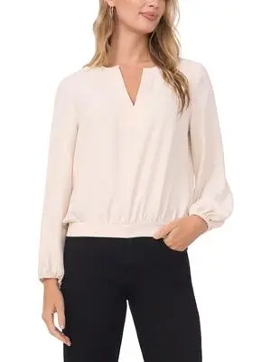 Vince Camuto Split Neck Blouse - Birch