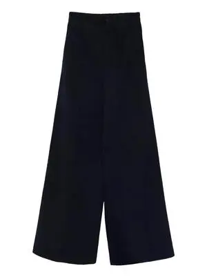 FORTE_FORTE Pleated Wide Leg Trousers - Blue
