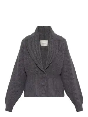 LISA YANG Button Shawl-collar Cardigan - Grey