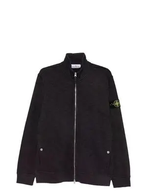 Stone Island Zip-up Sweatshirt - Black