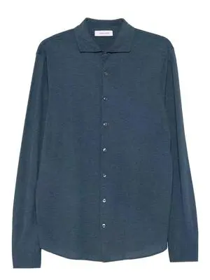 GRAN SASSO Long-sleeve Buttoned-up Shirt - Blue