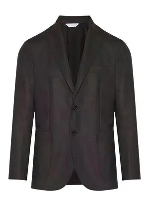 Boglioli Notched Lapel Pocket Jacket - Brown
