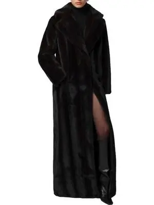 Apparis Gabrielle Faux Fur Coat - Noir Multi