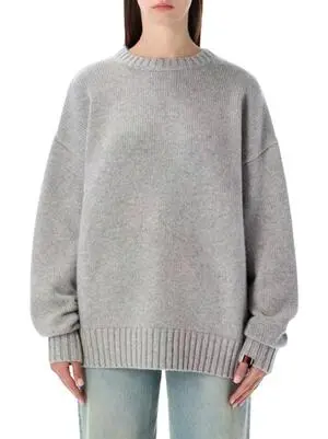 Extreme Cashmere Long-sleeve Crew-neck Sweater - Grey