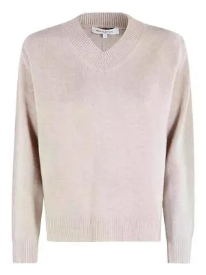 Maison Kitsuné V-neck Merino-wool Sweater - Neutrals