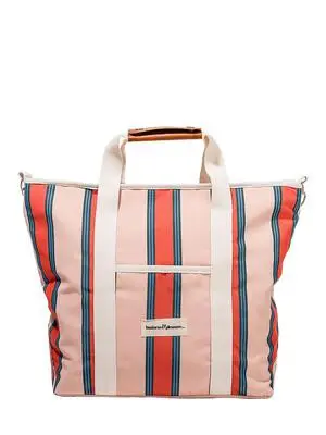 BUSINESS & PLEASURE Cooler Tote Bag - Bistro Dusty Pink Stripe