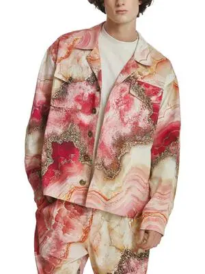 IRINA VOINEA Rose Crystal Overshirt - Pink