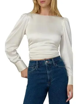 Joe's Jeans The Marie Tie-back Satin Top - Ecru