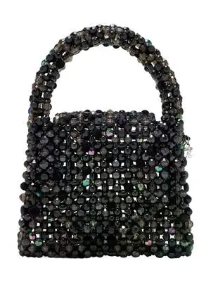 BAD AT MATH Beaded Tote Bag - Black