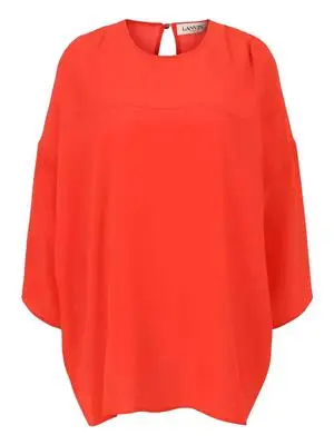 LANVIN Long Sleeve Silk Blouse - Red