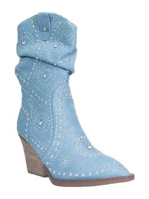 LAUREN LORRAINE Linsey Boots Denim Blue