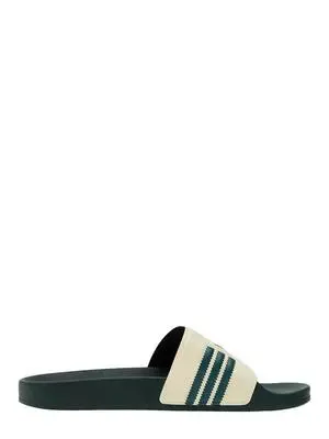 Adidas Adilette Trefoil-Stripe Slides White