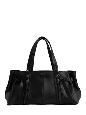 Zadig&Voltaire Grained Leather Tote Bag - Black