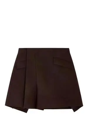 Sacai Wrap Mini Skirt - Brown