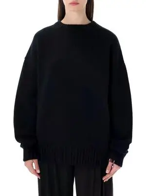 Extreme Cashmere Crew-neck Long-sleeve Sweater - Black