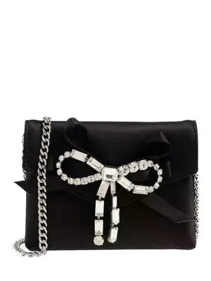 JIMMY CHOO Bow Chain Clutch - Black