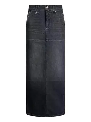 Liu Jo Side-slit Denim Skirt - Black