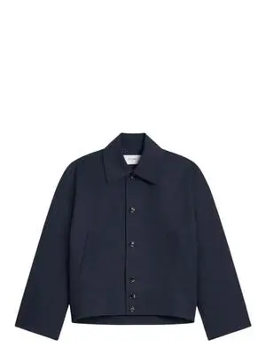 Celine Jacket In Cotton And Wool Gabardine - Navy
