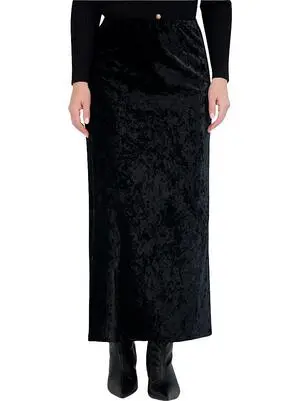 POINT Velvet Straight Skirt