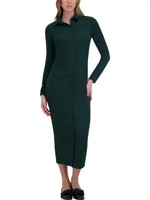 POINT Textured Knit Dress Pine