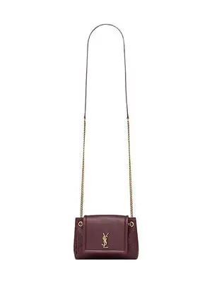 Saint Laurent Mini Nolita Handbag In Lambskin - Hot Wine