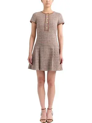 CARTOLINA Gabi Dress - Brownstone Tweed