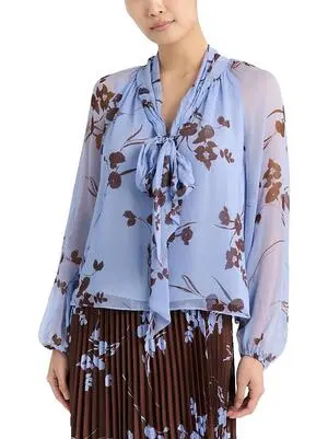 CARTOLINA Alma Blouse - Upstate Floral In Blue Mist