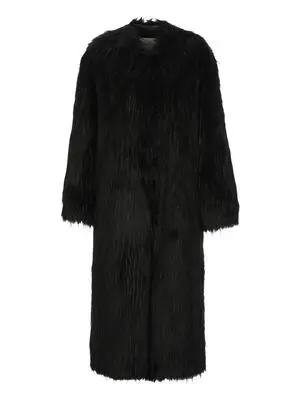 STAND STUDIO Faux Fur Coat - Black