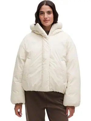 Lululemon Bubble-hem 600-down-fill Puffer Jacket - Light Ivory