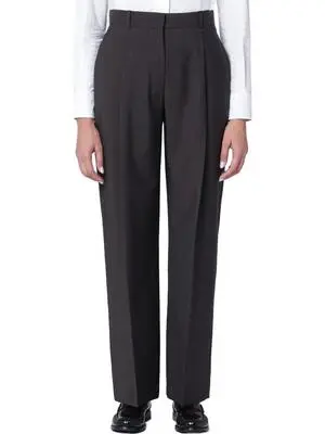 THE ROW Mikkela Wool Trousers - Brown