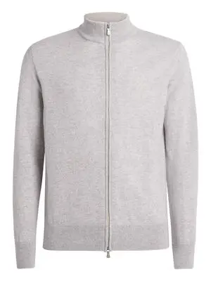 Eleventy Cashmere Zip-up Sweater - Grey