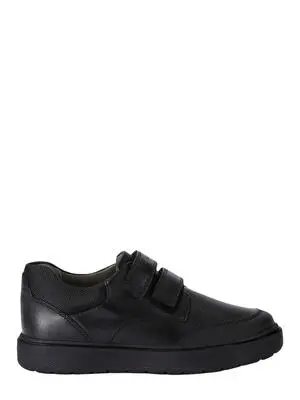 Geox Leather J Riddock Velcro Sneakers - Black