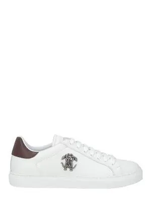 Roberto Cavalli Calfskin Low-top Sneakers - White