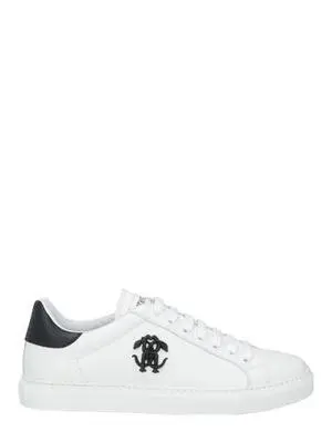 Roberto Cavalli Low-top Calfskin Sneakers - White