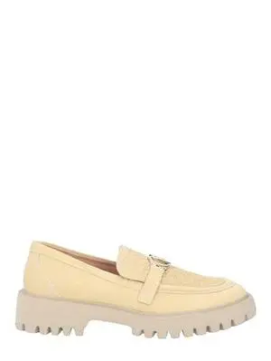 LIU •JO Light Leather Loafers - Beige
