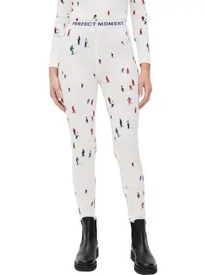 Perfect Moment Printed Base Layer Leggings - Dede Ski Print
