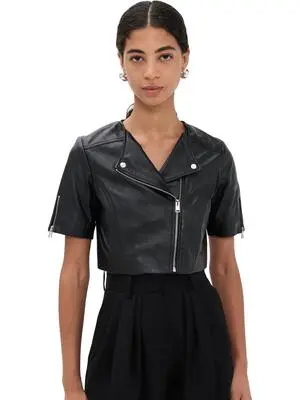 LAMARQUE Kirsi Leather Jacket - Black