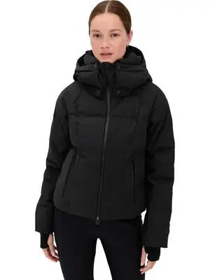 HALFDAYS Georgie Puffer Jacket With Drawstring Hood And Zip Pockets - Black
