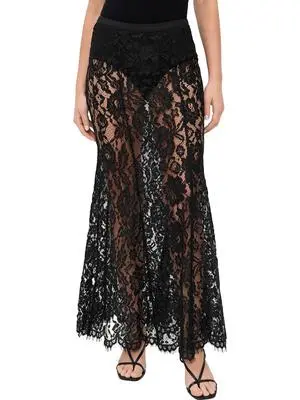 WAYF Cosette Lace Skirt - Black