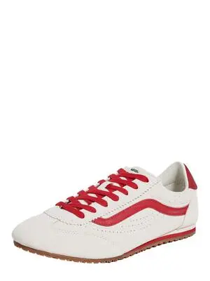 VANS Super Low Pro Sneakers - Suede Marshmallow/racing Red