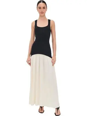 Solid & Striped The Camila Maxi Dress - Noir/brule