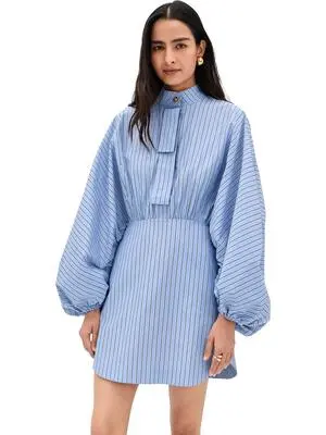 Zimmermann Drawstring Stripe Mini Dress - Hydrangea Stripe