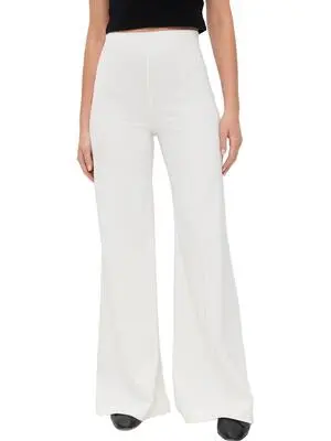RIPLEY RADER Ponte Knit Wide Leg Pants - Off White