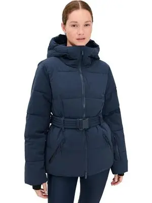 HALFDAYS Hedy Belted Puffer Jacket Navy